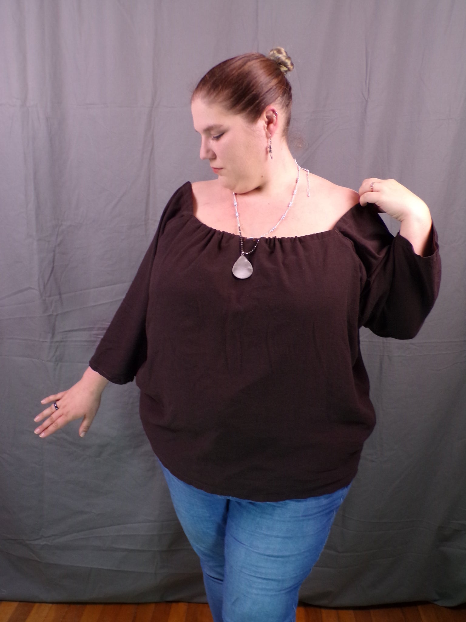 Chemisette- Brown – MacCamie Studios